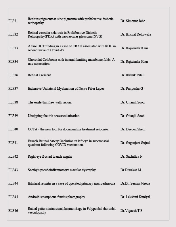 Scientific program – Vitreo Retina Society